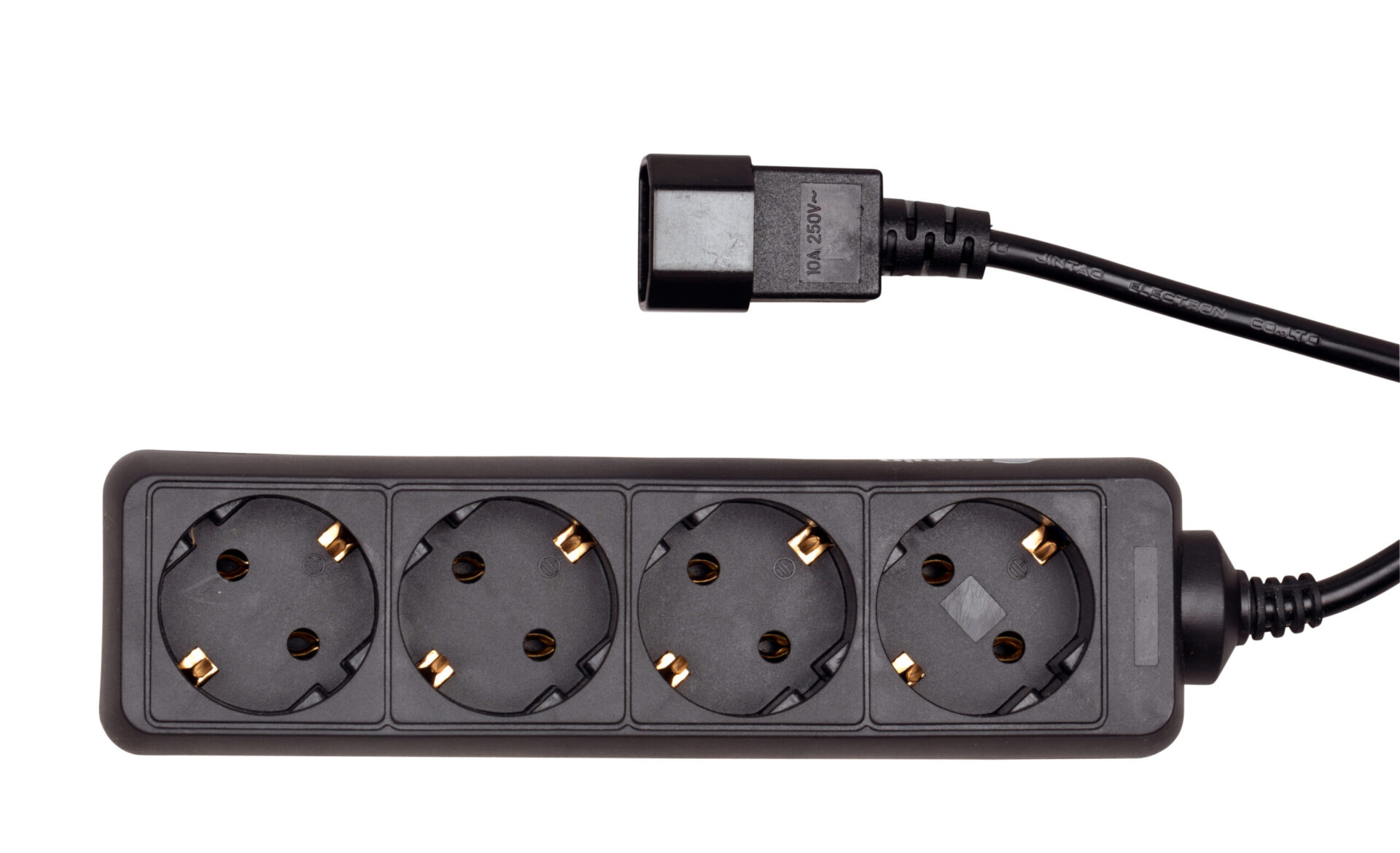 PDU pentru UPS, 4 x Schuko, 10A, cablu 1.1m C14, negru - Curenteaza.ro